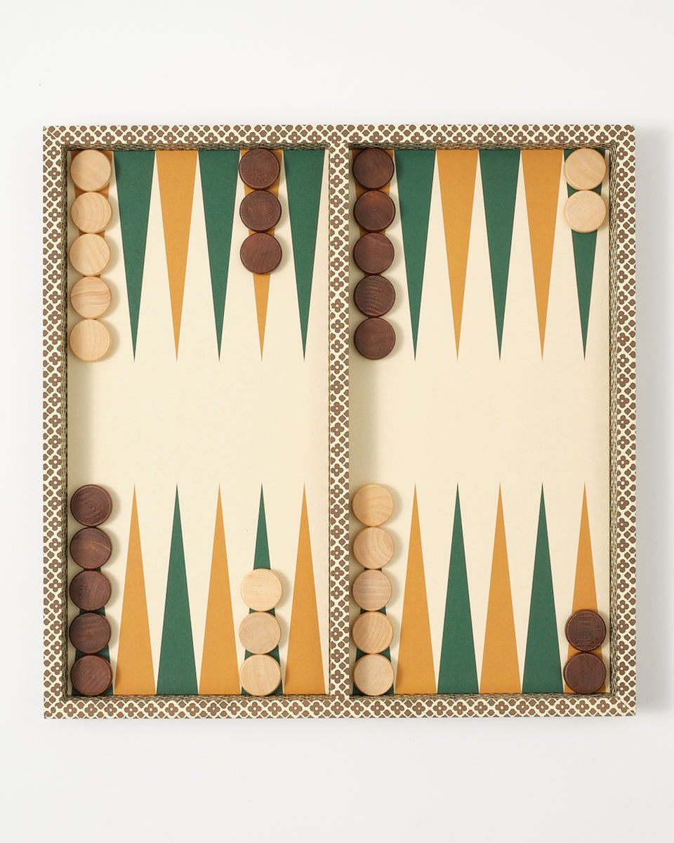 Backgammon Set, Florentine Geometric Paper – Cabana Magazine