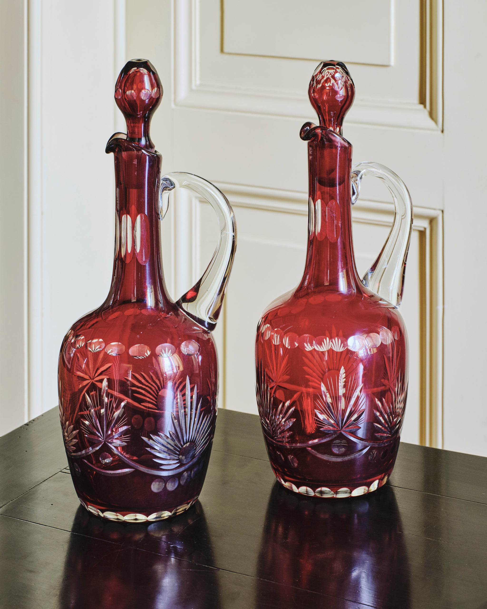 bohemian ruby red decanter