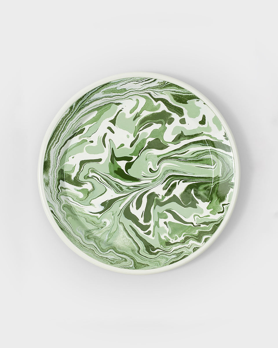 Marbled Enamel Dinner Plate, Green – Cabana Magazine