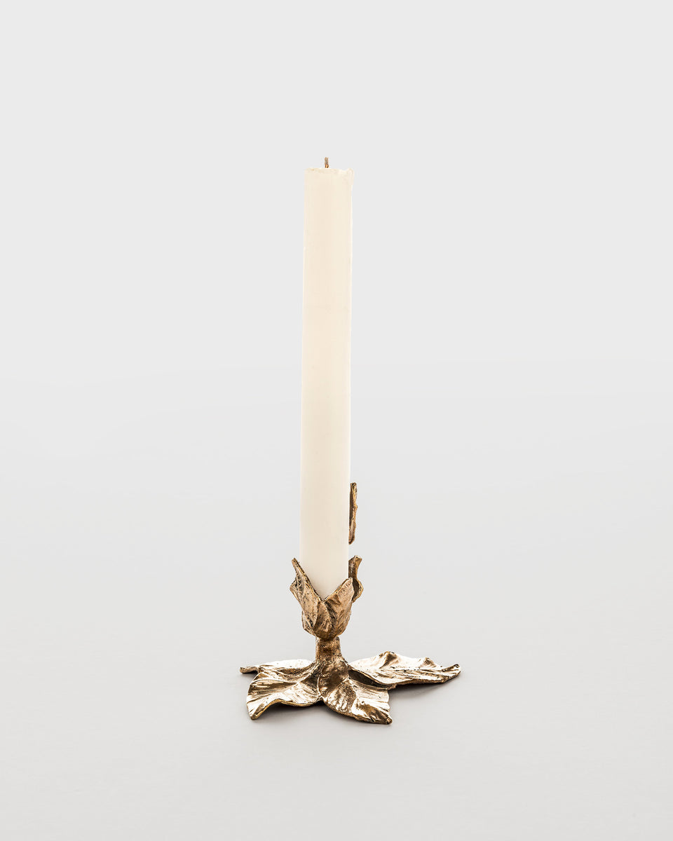 Foglie Bronze Candlestick by Osanna Visconti, Small – Cabana Magazine