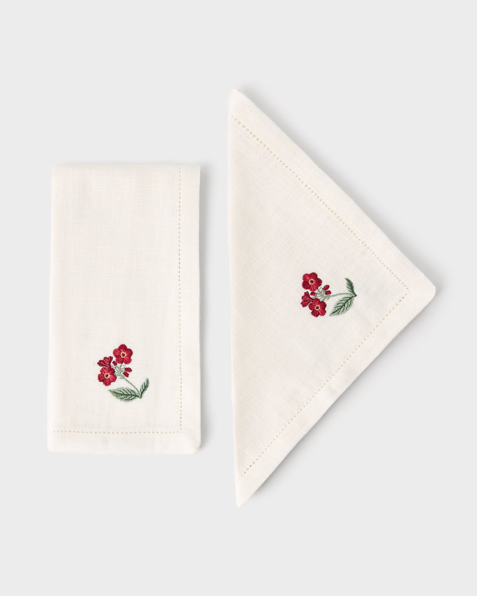 Floral Medley Embroidered Linen Napkins (Set of 6) – Cabana Magazine