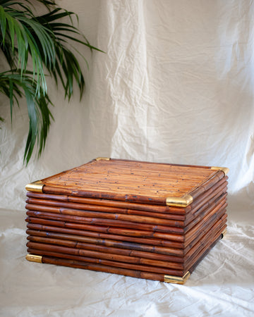 Bamboo Coffee Table With Brass Joints – Cabana Magazine