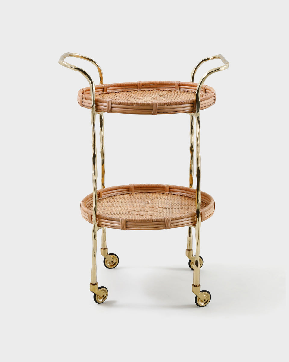 Assam Brass & Cane Trolley – Cabana Magazine