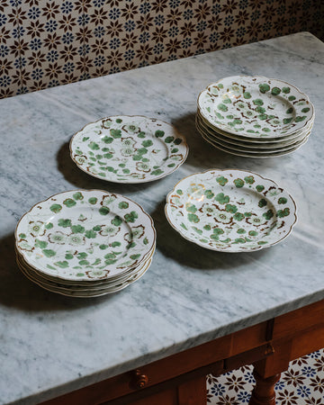 Green and White Transferware Dinner Service Set – Cabana Magazine